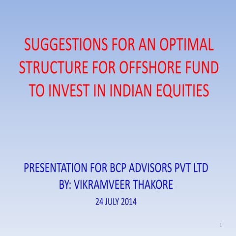 Bcp presentation on offshore fund structure | PPTX