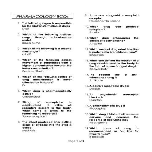 [BCQs] Pharmacology.pdf