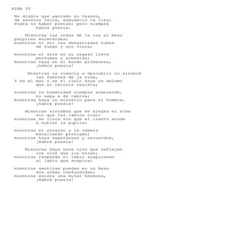 BéCquer Rima Iv | PDF