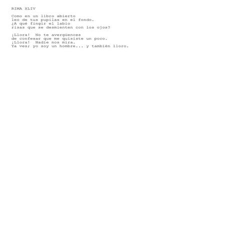 BéCquer Rima Xliv | PDF | Poetry | Books and Literature