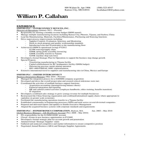 Bc Resume Updated Oct 2012 | PDF