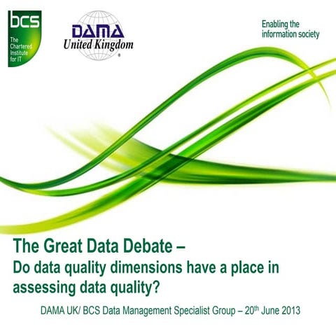 The Great Data Debate (3) ISO8000: Systemic and systematic data quality ...