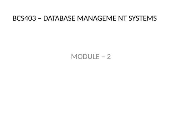 Relational Data Model Introduction | PPTX