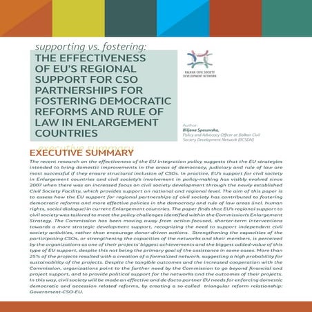 Supporting vs. Fostering: The Effectiveness of EU’s Regional Support ...