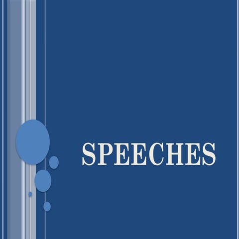 Speech and which are the type of speechs | PPTX