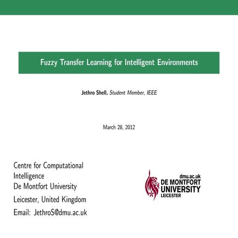 Fuzzy Transfer Learning for Intelligent Environments | PDF