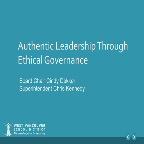 Authentic Leadership Through Ethical Governance | PPTX