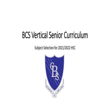 BCS SVC 2021-22 subject selection slide show | PPTX