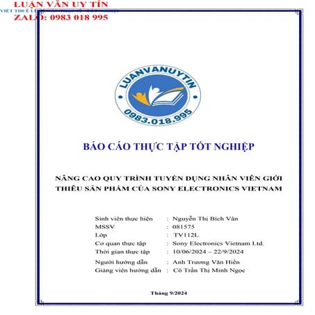 BCTN_Quy trình tuyển dụng nhân viên của công ty Sony Electronics Việt Nam.docx