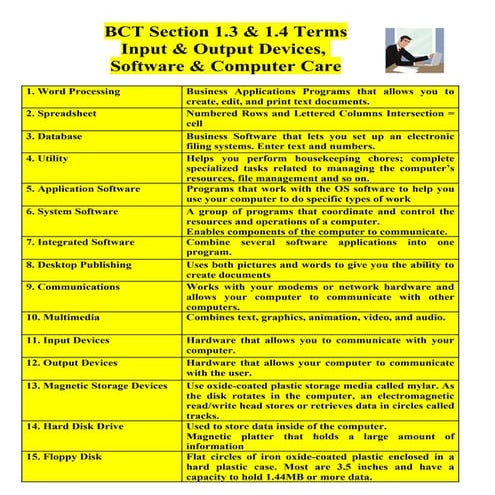 Bct Terms 1 3 | DOC
