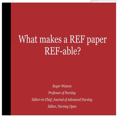 What makes a REF paper REF-able? | PPTX