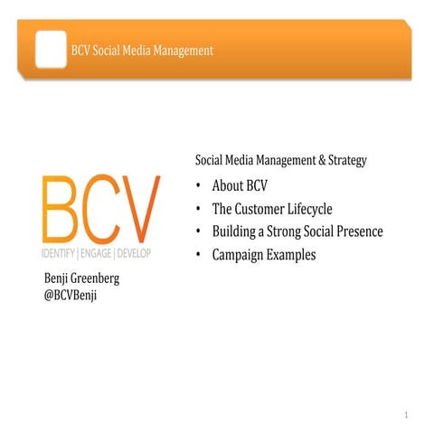 Benji Greenberg - BCV Evolve | PPT