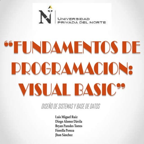 Fundamentos de Programación Visual Basic 2010 | PPTX