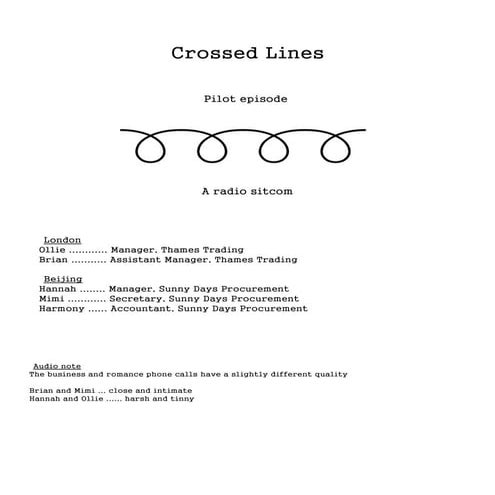 Crossed Lines - complete orginal script | PDF