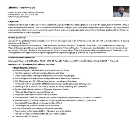 Shahid Mehmood Resume | DOCX