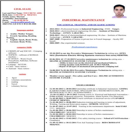 cv anglais | DOC