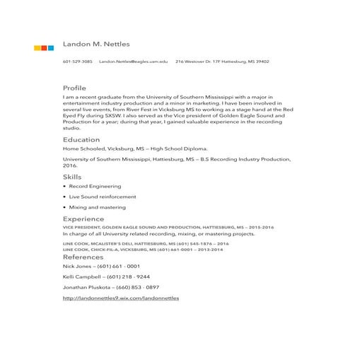 Zachary Appleby Resume | DOCX