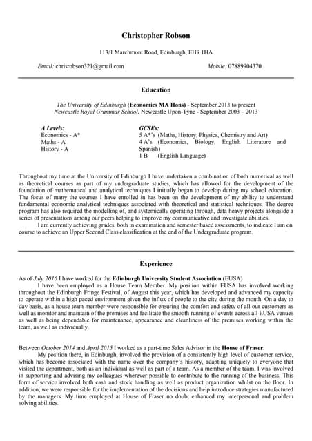 Jake Ambrose McCann cv | PDF