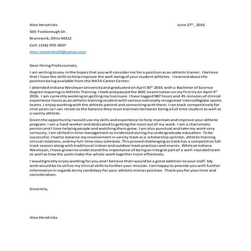 Alex Hendricks resume | DOCX