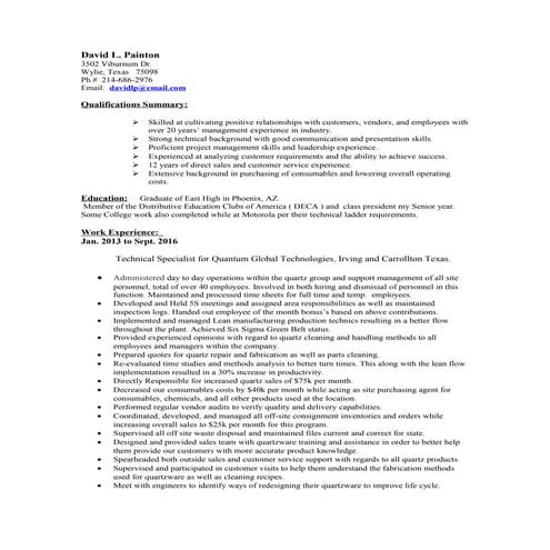 Stuart Coleman CV | DOC