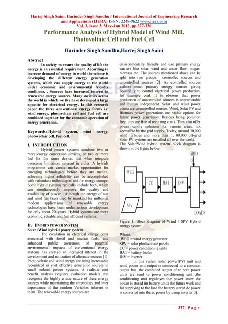 DESIGN AND MODELLING OF STANDALONE HYBRID POWER SYSTEM WITH MATLAB ...