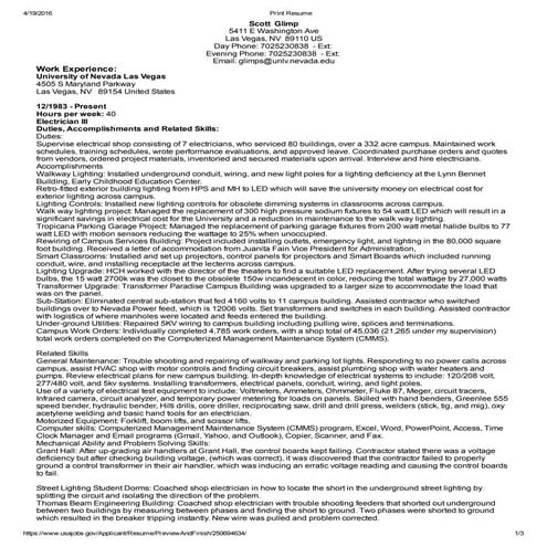 USAJOBS - Resume Builder - Preview And Finish | PDF