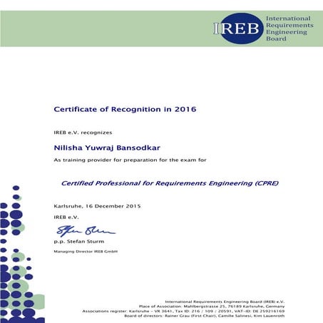 TP-114_Certificate_Nilisha Yuwraj Bansodkar | PDF