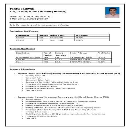 Resume- ACS Pintu Jaiswal | DOCX
