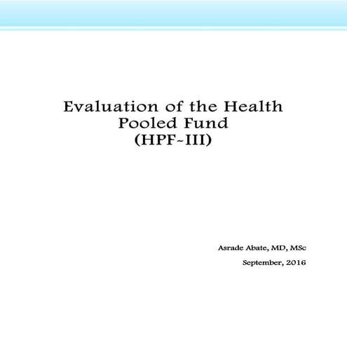 HPF_III_Evaluation_Report_Final_2016 | PDF