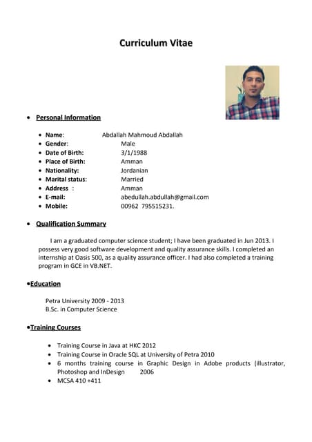 Sanad Jamal CV | PDF