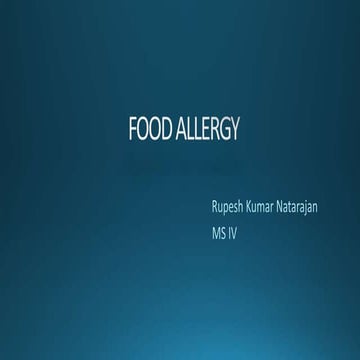Food Allergy | PPTX