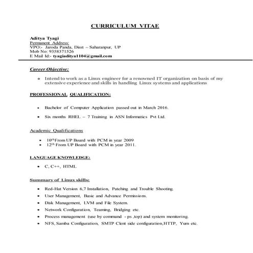Aditya Resume | DOCX