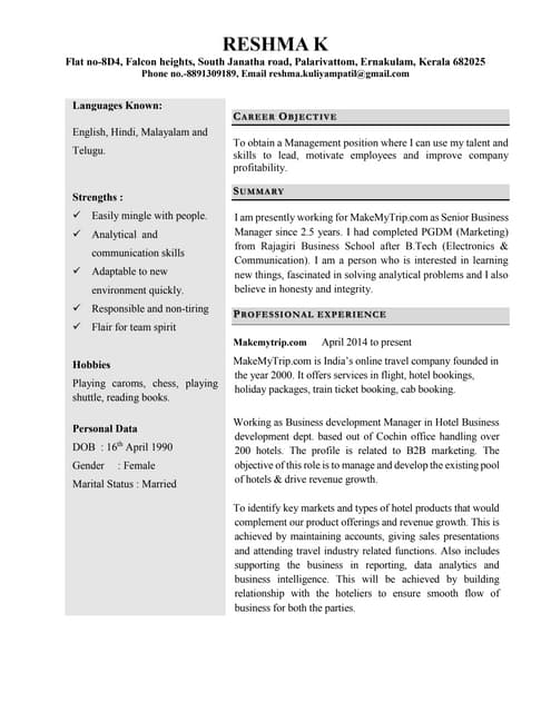 Resume for Store incharge | PDF
