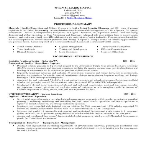 NEW CIVILIAN RESUME 1 | PDF