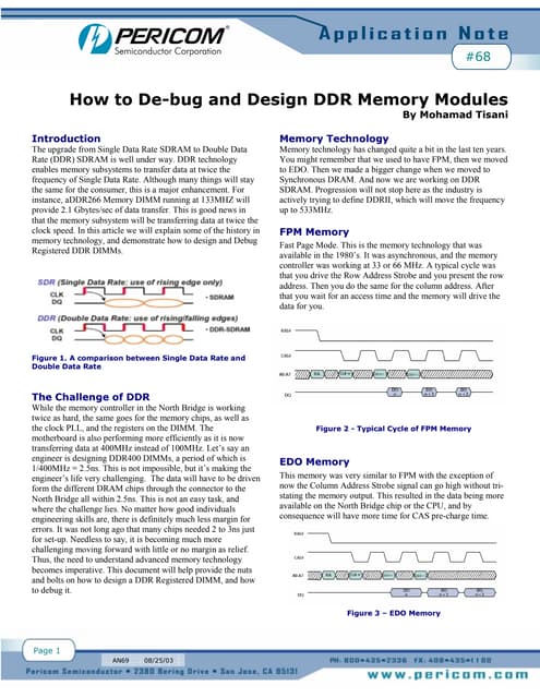 Ddr Dimm Design Pdf Operating Systems Computer Software And