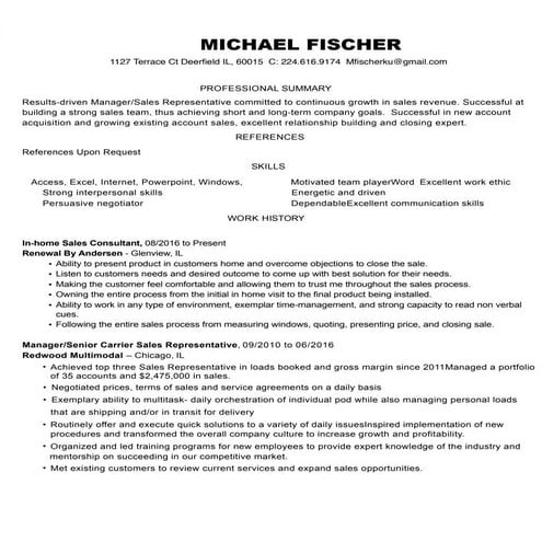 Michael Fischer Resume 1 | PDF