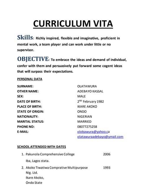 My Resume | DOCX | Education