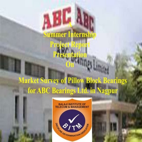 presentation on ABC bearings | PPTX