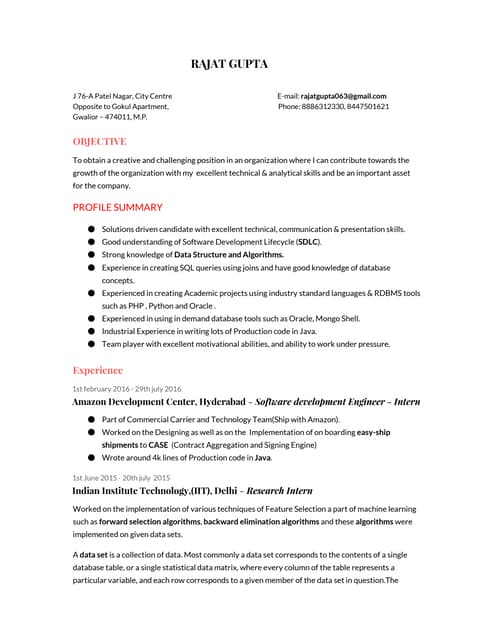 Resume private | PDF