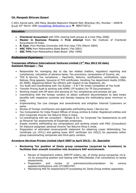 Mangesh Gosavi presentations