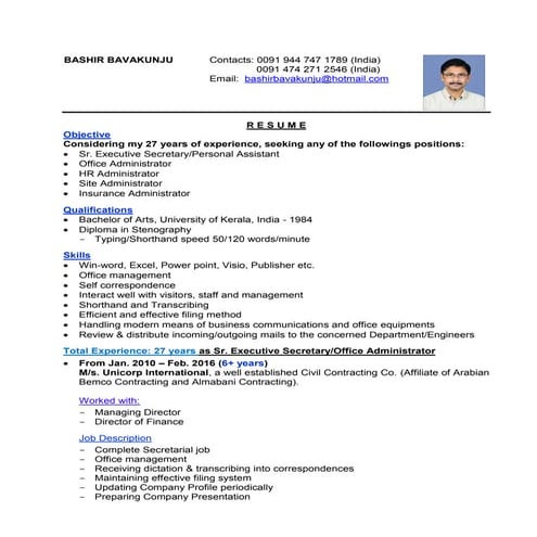 CV BASHIR | PDF
