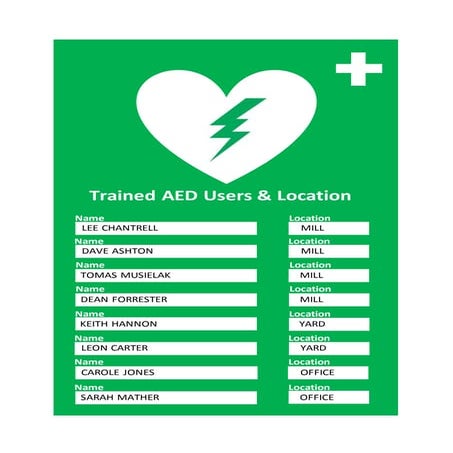 AED user list and check list | DOCX