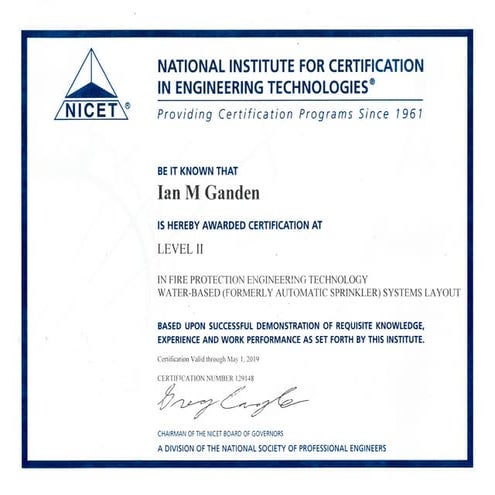 NICET II Certification May 2019 | PDF