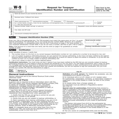 W 9 Form | PDF