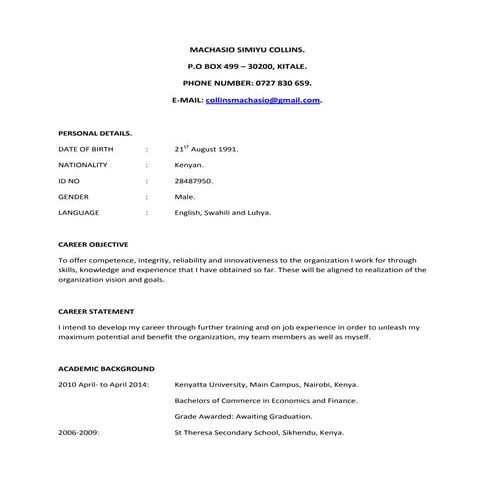 Revised CV gmail | PDF