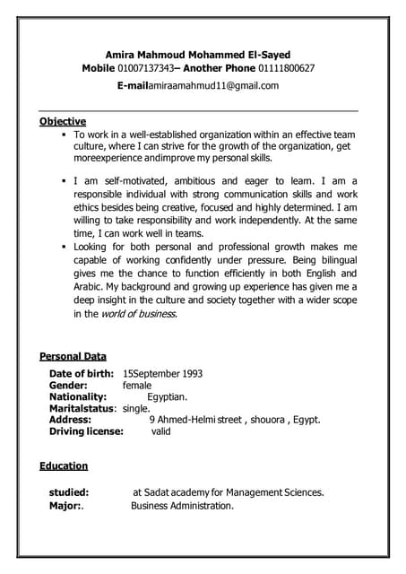 Khloud-CV | DOCX | Business | Business and Finance