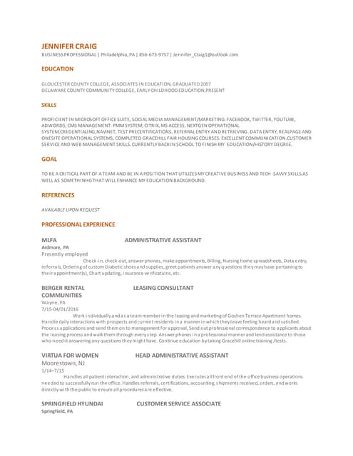 Andrea D Office assistant | PDF