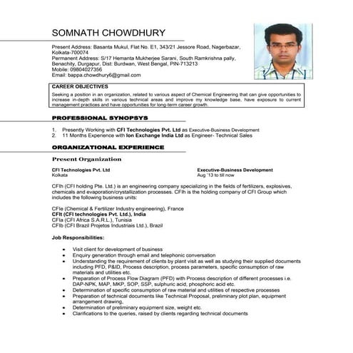 15 12 05_Curriculum_Vitae-Somnath-1 | PDF | Chemistry | Science