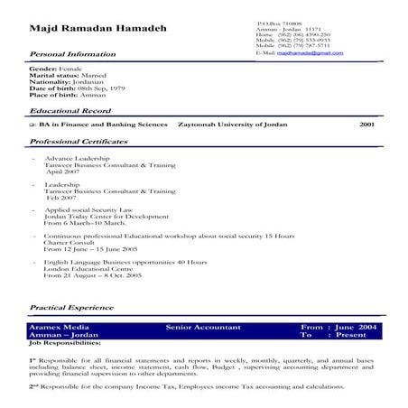Majd Hamadeh CV | PDF