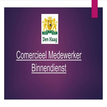 Comercieel Medewerker Binnendienst pp | PPTX